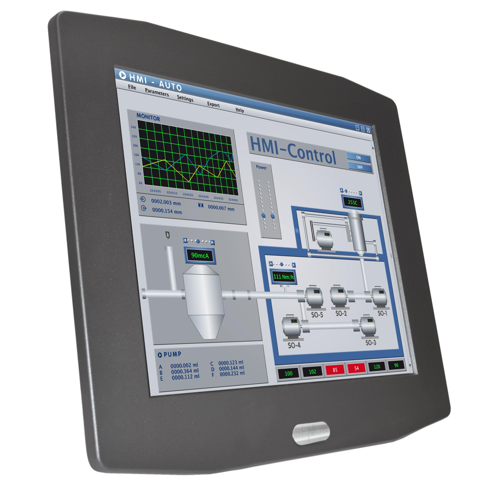 Hygrolion 5SE, 15'' TFT LED Panel PC, IP66, Celeron J6412, 8GB RAM ...