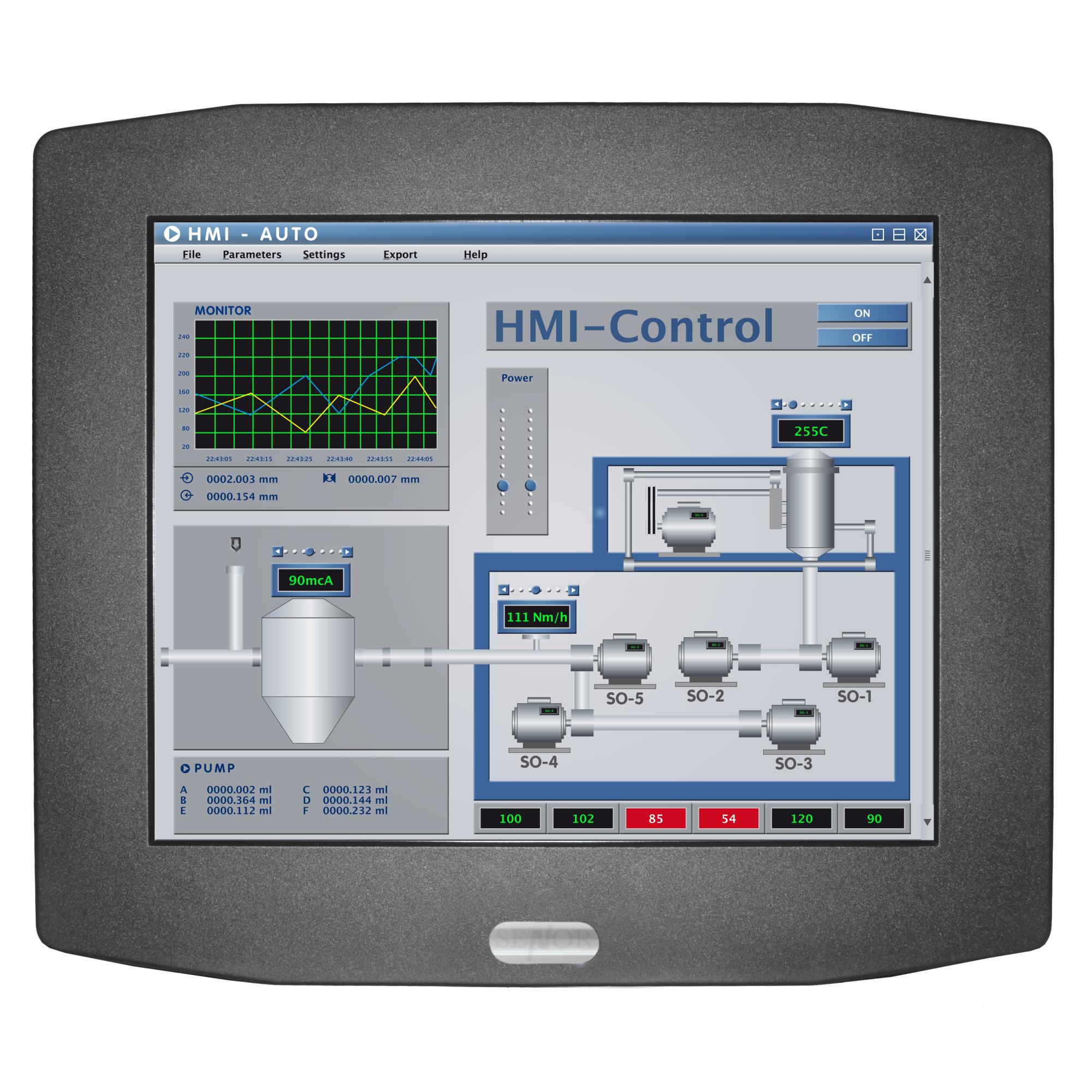 Hygrolion 5SE, 15'' TFT LED Panel PC, IP66, Celeron J6412, 8GB RAM ...